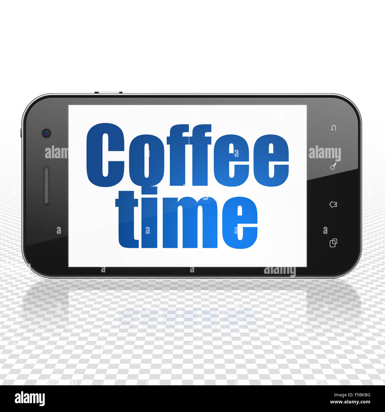 Time concept: Smartphone with Coffee Time on display Stock Photo - Alamy