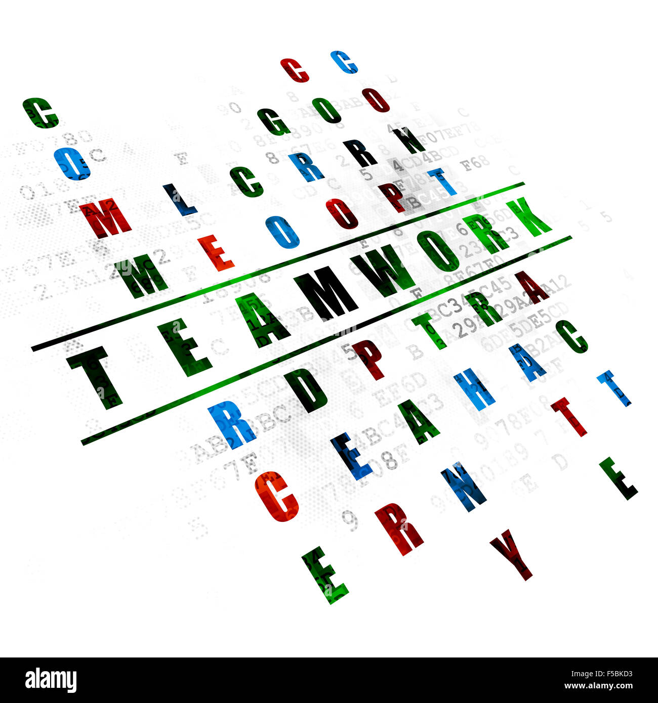 Business concept: Teamwork in Crossword Puzzle Stock Photo - Alamy