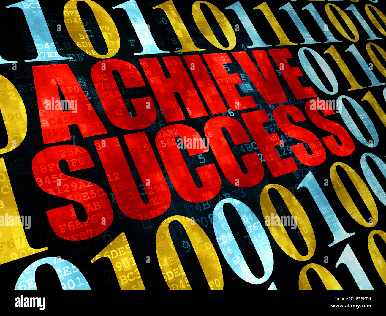 Finance concept: Achieve Success on Digital background Stock Photo - Alamy