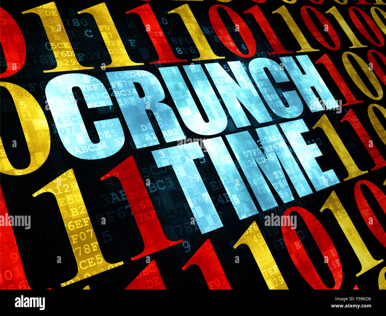 Finance concept: Crunch Time on Digital background Stock Photo - Alamy