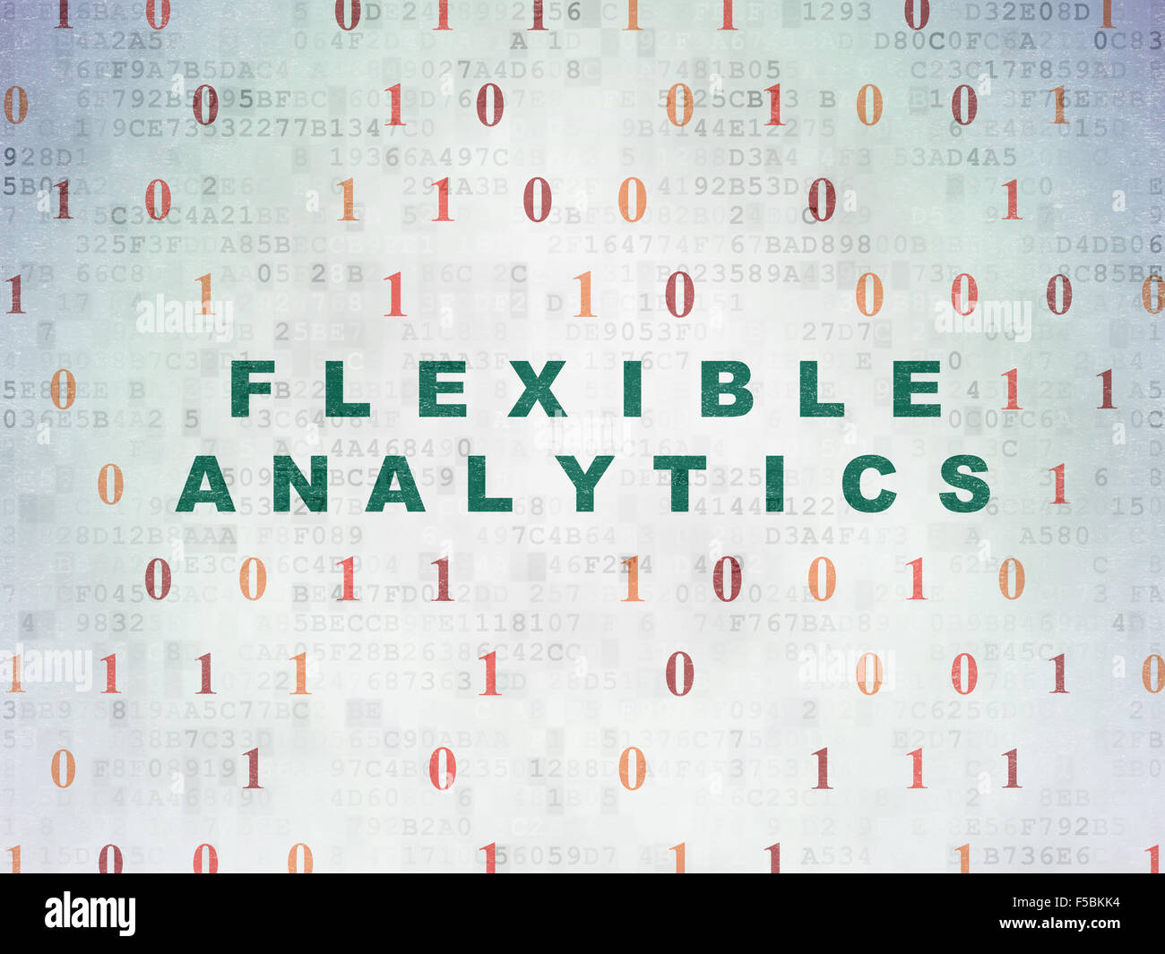 Business concept: Flexible Analytics on Digital Paper background Stock Photo - Alamy