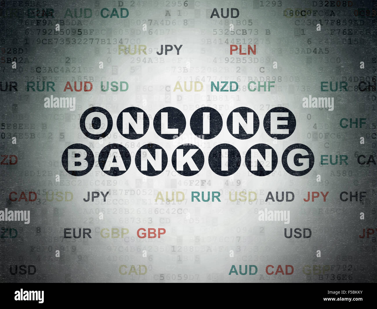 Finance concept: Online Banking on Digital Paper background Stock Photo ...