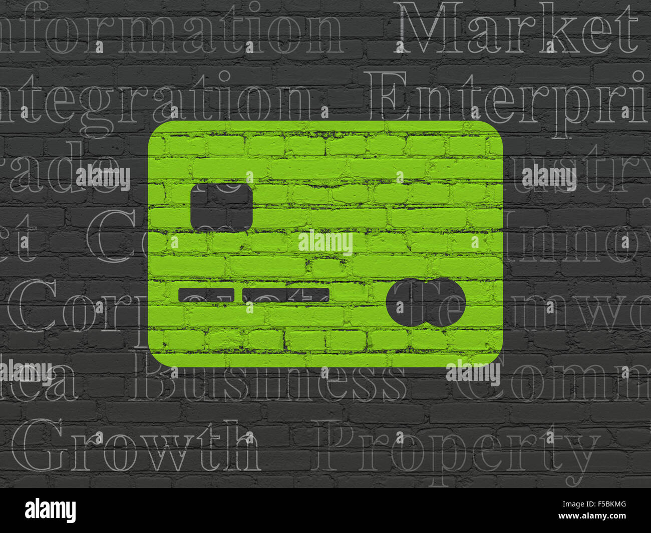 Finance concept: Credit Card on wall background Stock Photo - Alamy