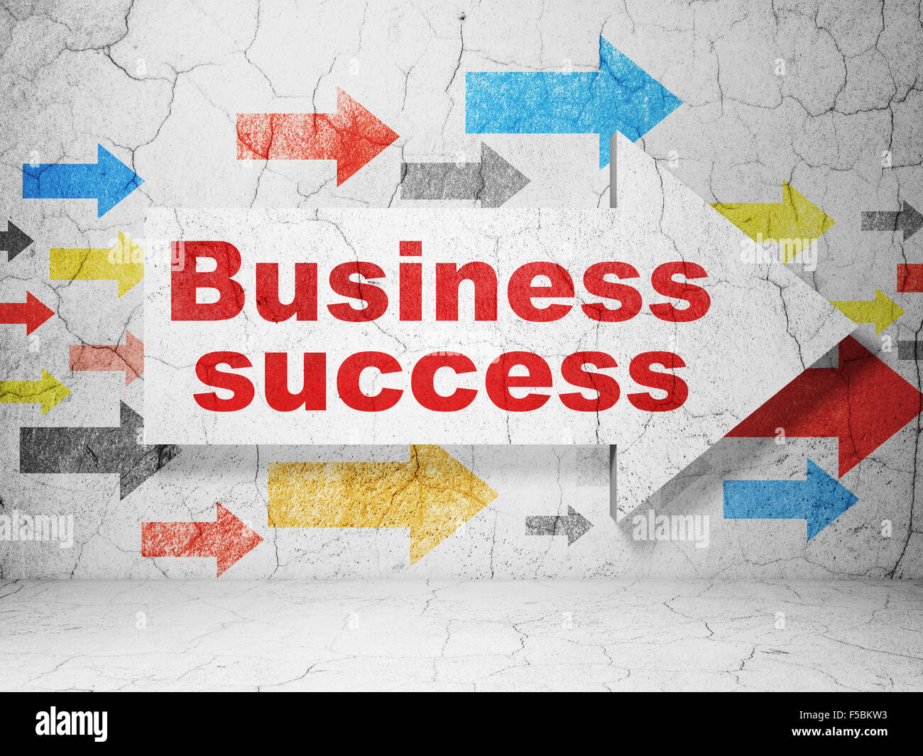 Business concept: arrow with Business Success on grunge wall background ...