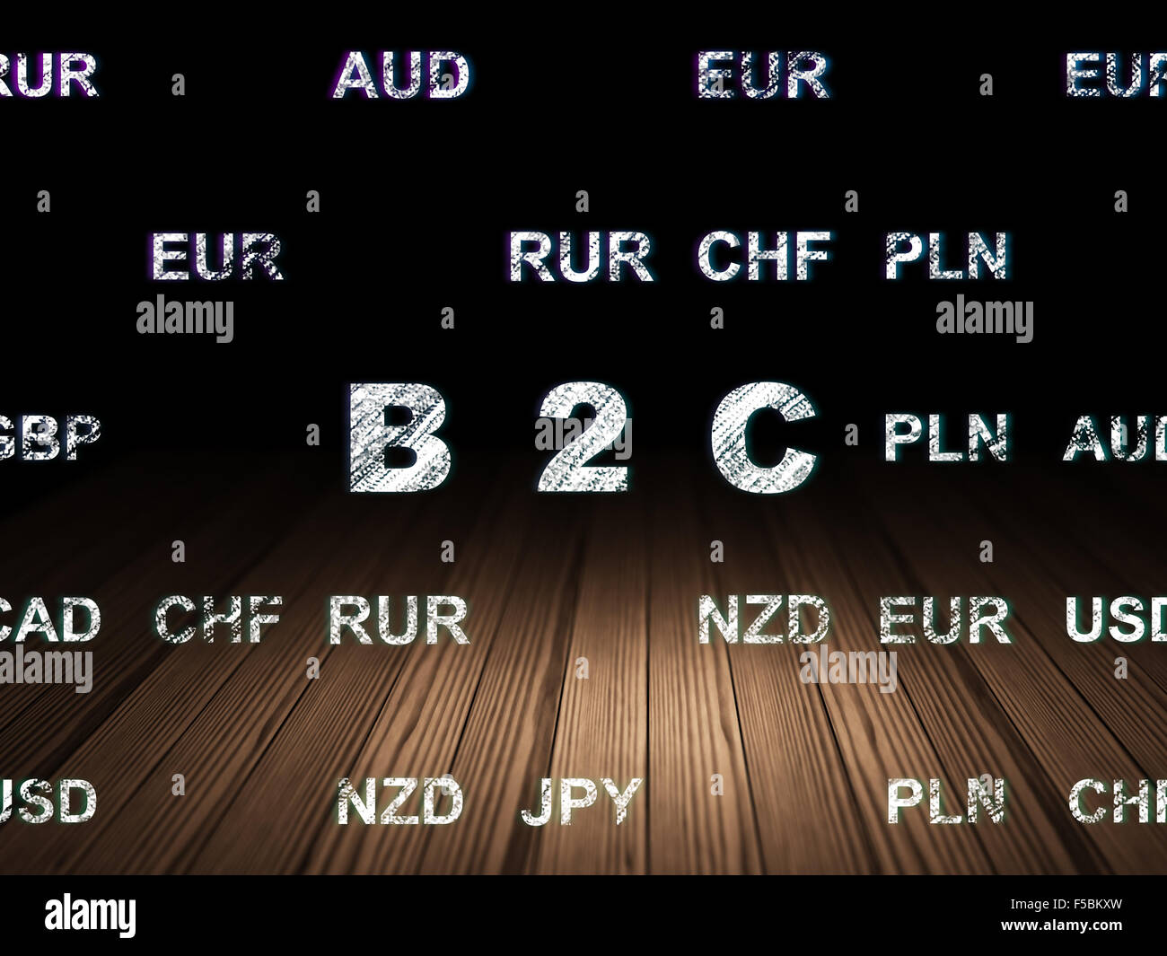 Business concept: B2c in grunge dark room Stock Photo - Alamy