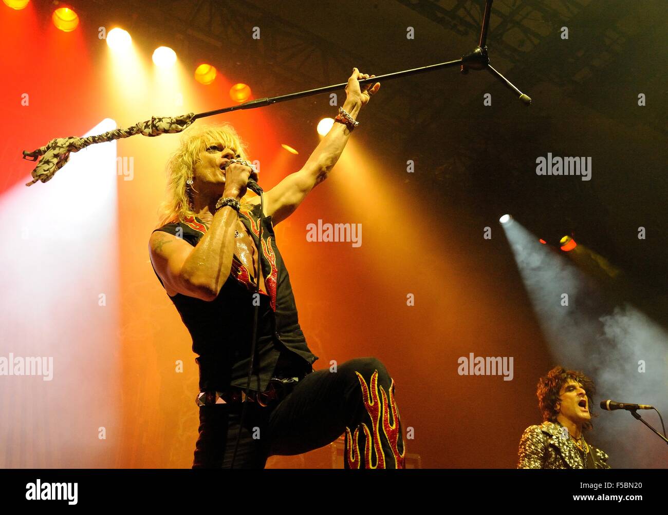 Rock singer and musician Michael Monroe at the Swindon Oasis October ...