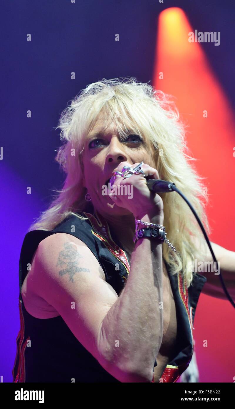 Rock singer and musician Michael Monroe at the Swindon Oasis October ...