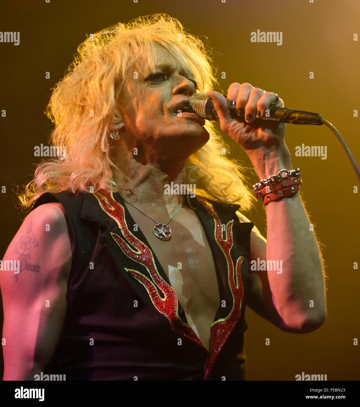 Rock singer and musician Michael Monroe at the Swindon Oasis October ...