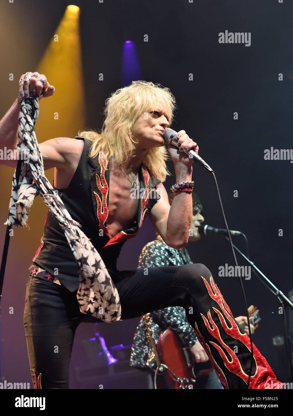 Rock singer and musician Michael Monroe at the Swindon Oasis October ...