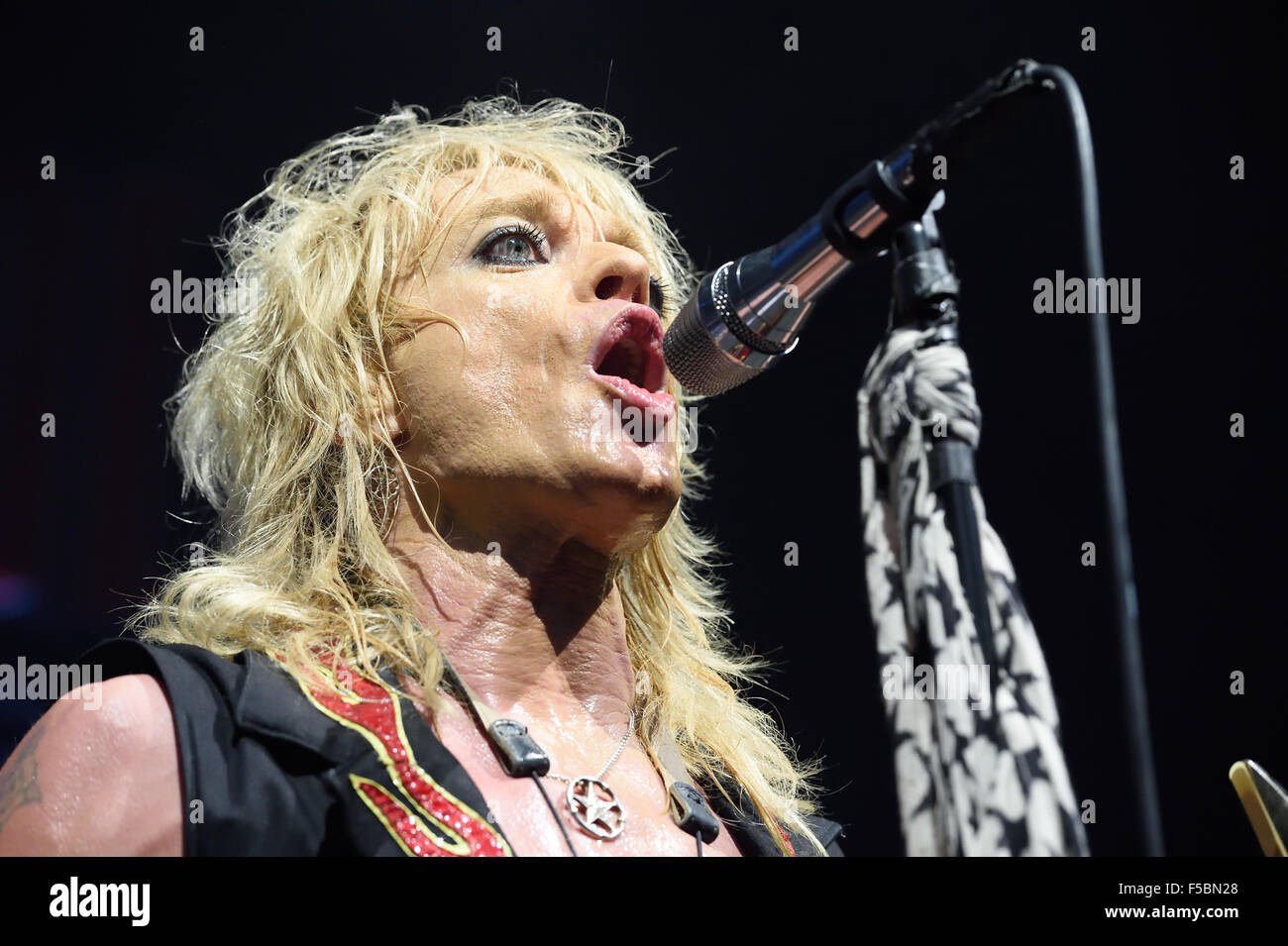Rock singer and musician Michael Monroe at the Swindon Oasis October ...