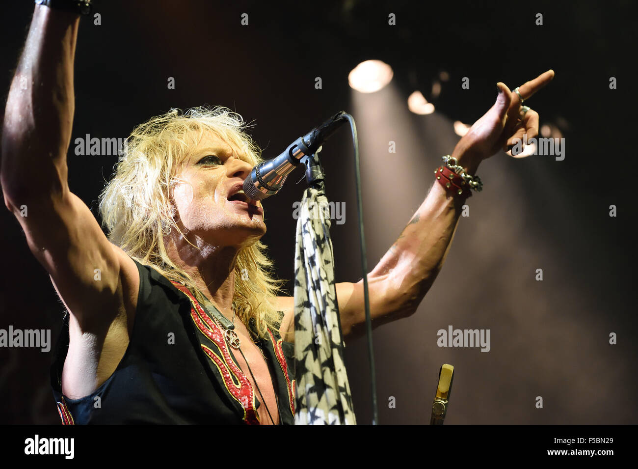 Rock singer and musician Michael Monroe at the Swindon Oasis October ...