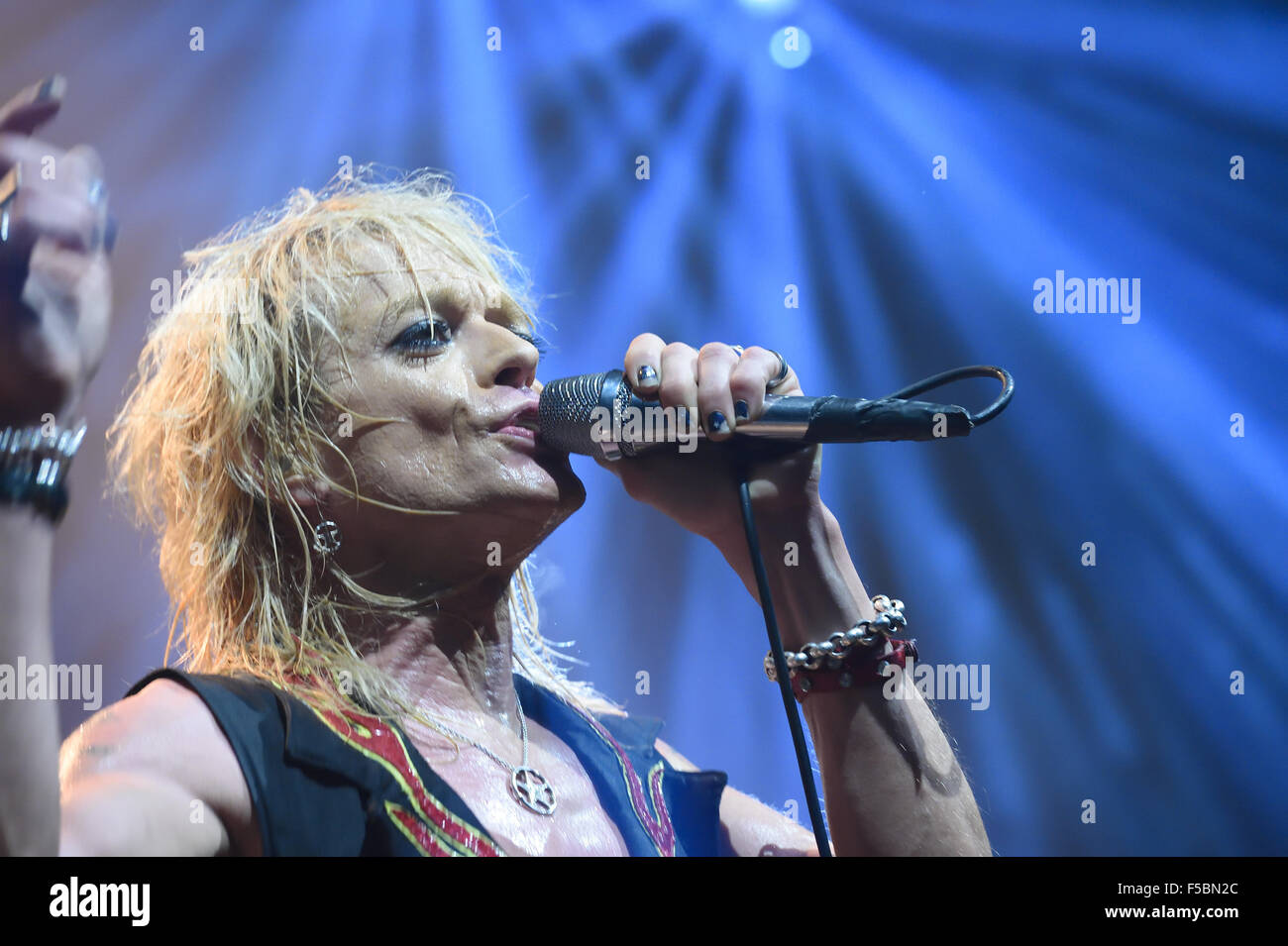 Rock singer and musician Michael Monroe at the Swindon Oasis October ...