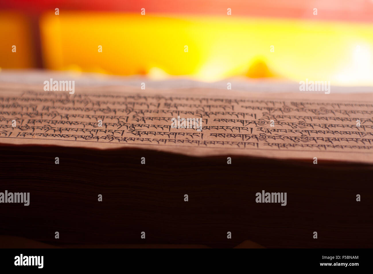 Buddhist religious scrolls at the Hanle monastery in Ladakh Stock Photo ...