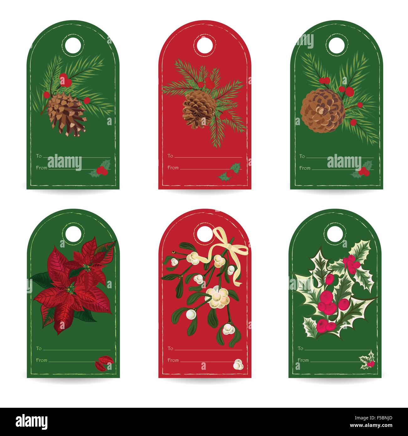 Set of vintage Christmas gift tags Stock Vector Image & Art - Alamy
