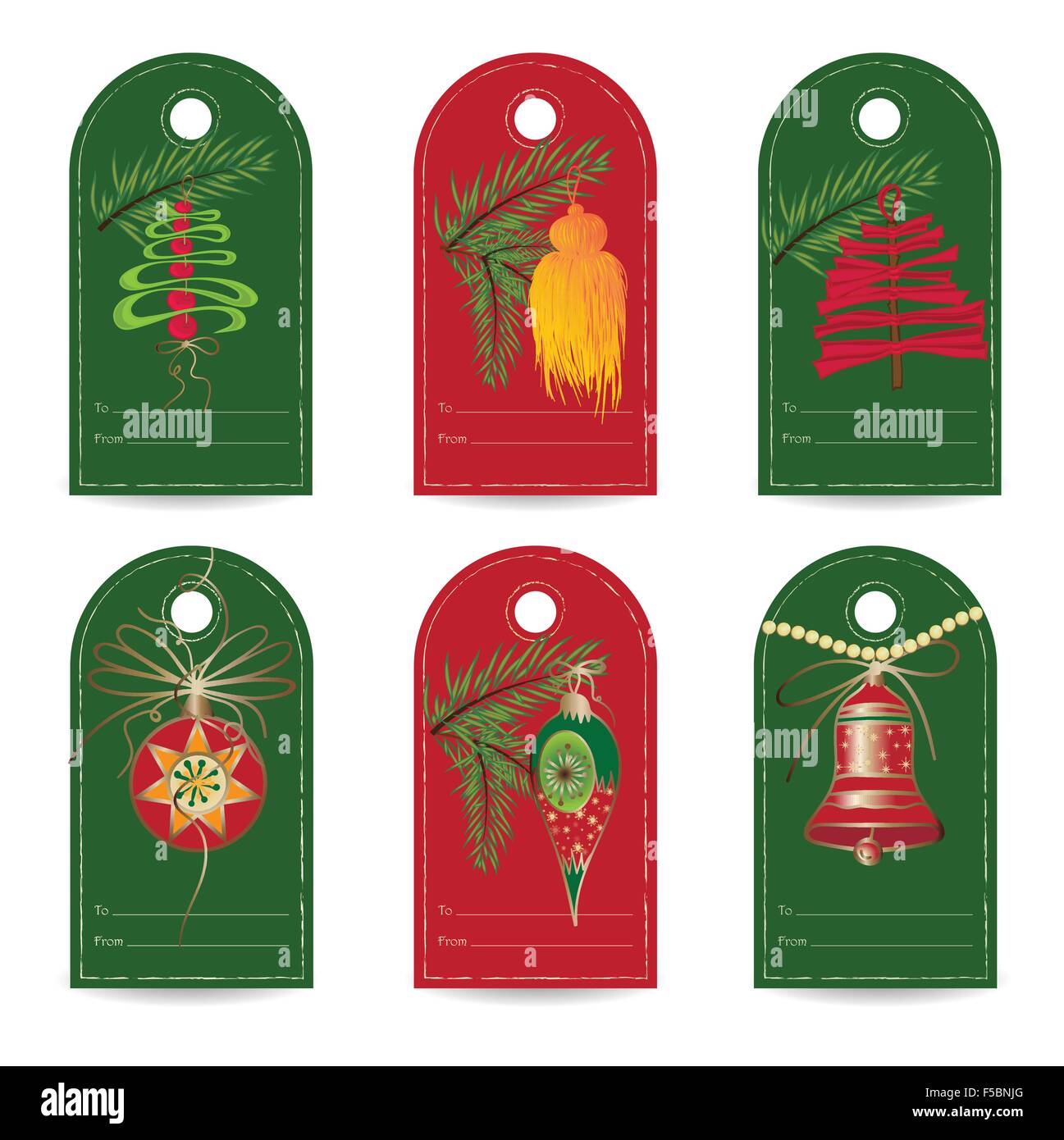 Set of vintage Christmas gift tags Stock Vector Image & Art - Alamy