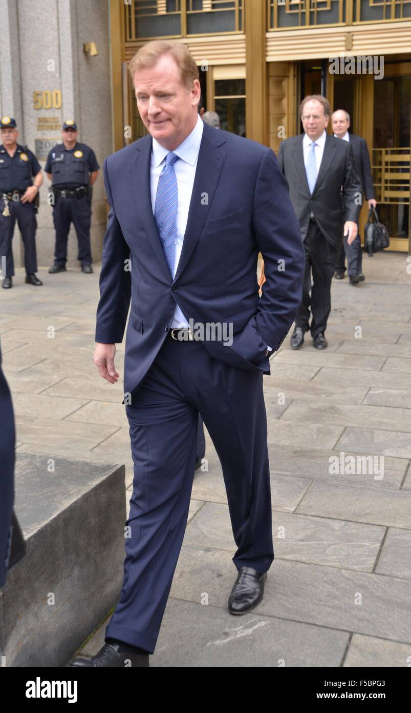 Tom Brady and Roger Goodell in court in New York Featuring: Tom Brady ...