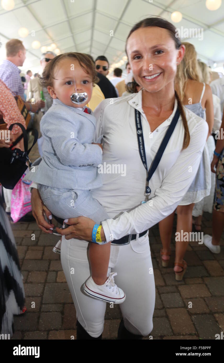 2015 Hampton Classic Horse Show Grand Prix Featuring: Jasper Bloomberg ...