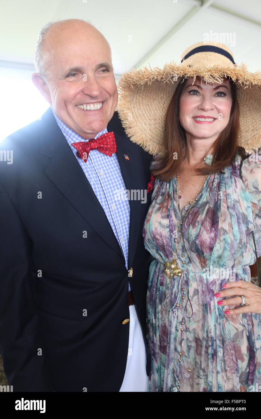 2015 Hampton Classic Horse Show Grand Prix Featuring: Rudy Giuliani ...