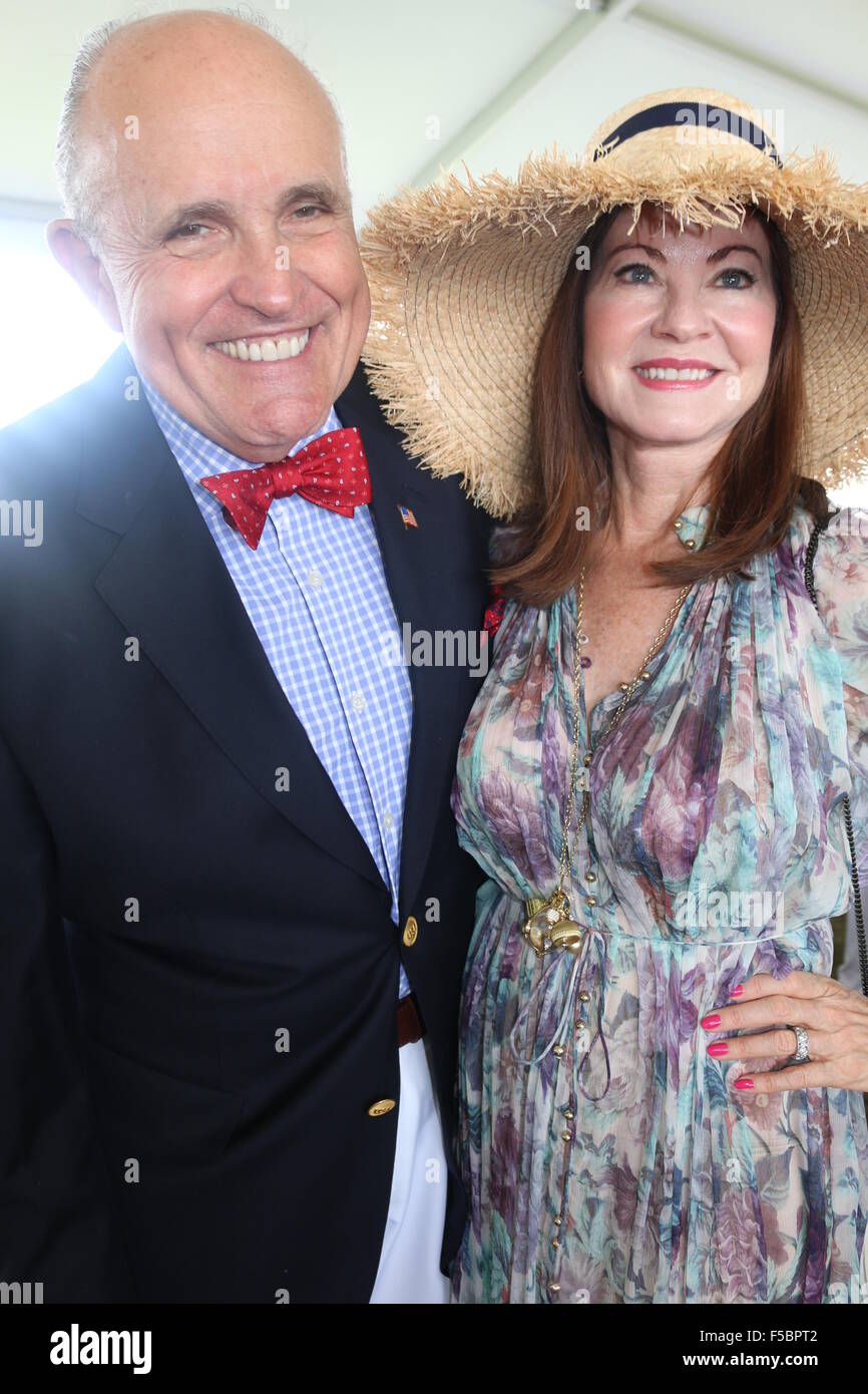 2015 Hampton Classic Horse Show Grand Prix Featuring: Rudy Giuliani ...