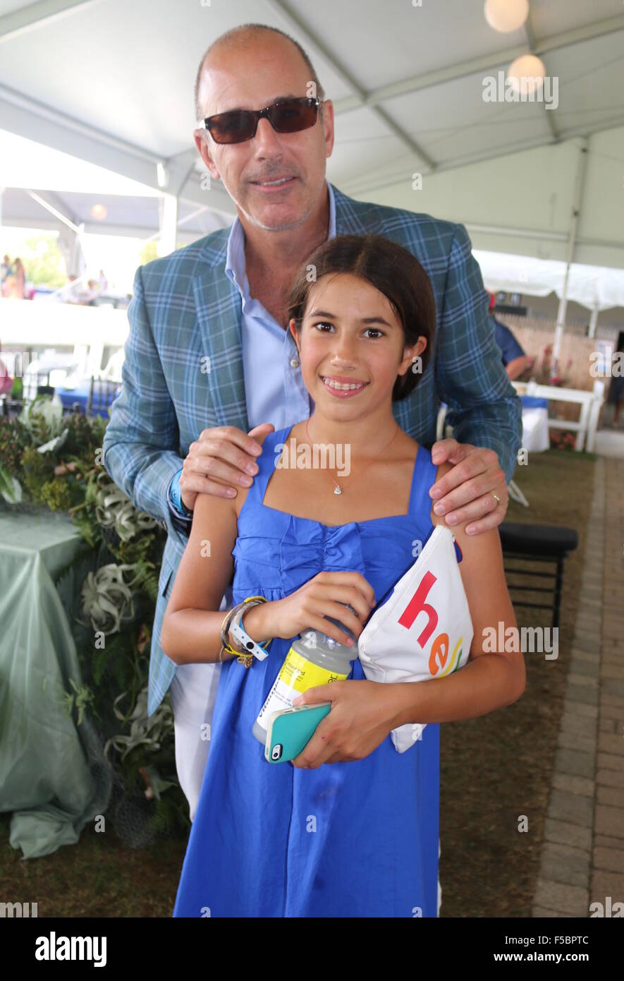 2015 Hampton Classic Horse Show Grand Prix Featuring: Matt Lauer, Romy ...