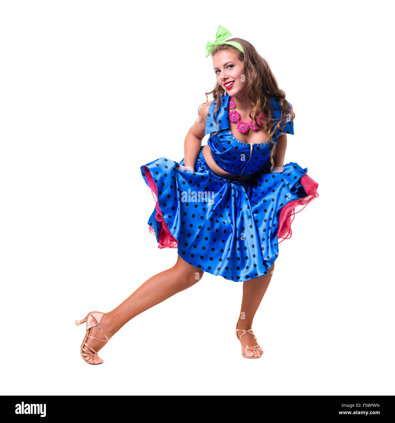 Disco dancer showing some movements against isolated white Stock Photo ...