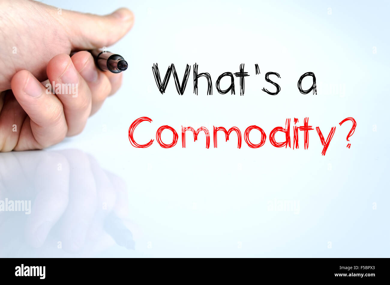What's commodity text concept isolated over white background Stock ...
