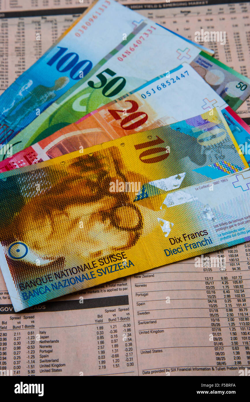 Swiss Franc notes 7 Stock Photo - Alamy