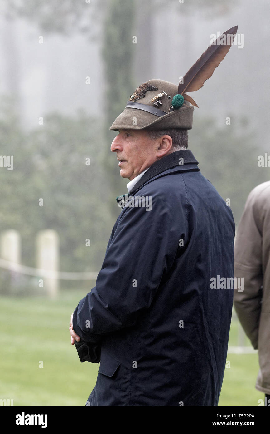 Ex soldier of the Alpine Corps at the 2015 Italian remembrance service ...