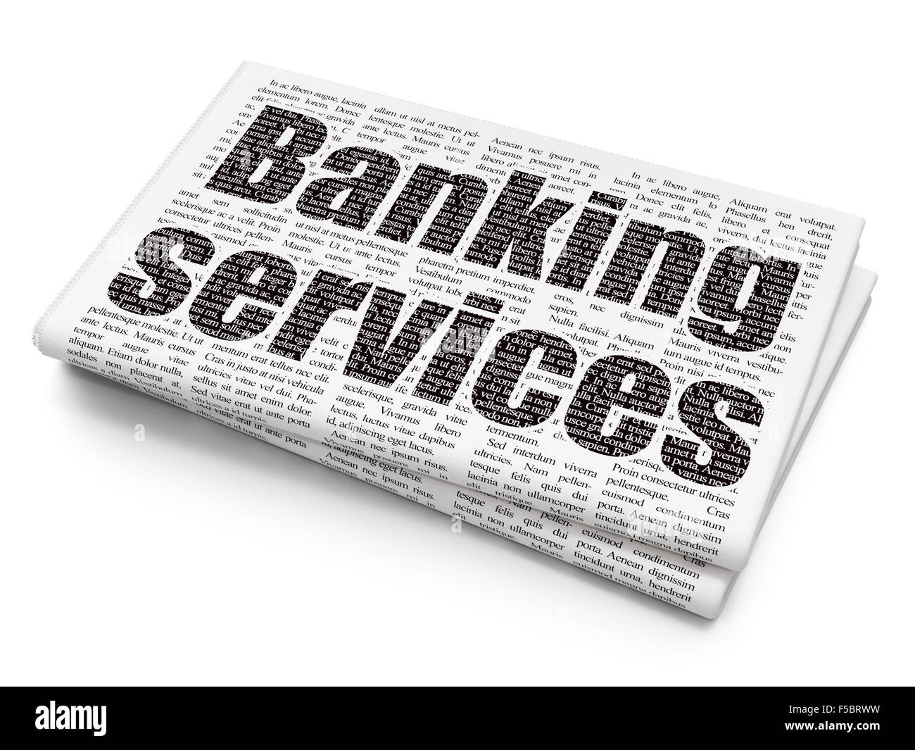 Money concept: Banking Services on Newspaper background Stock Photo - Alamy