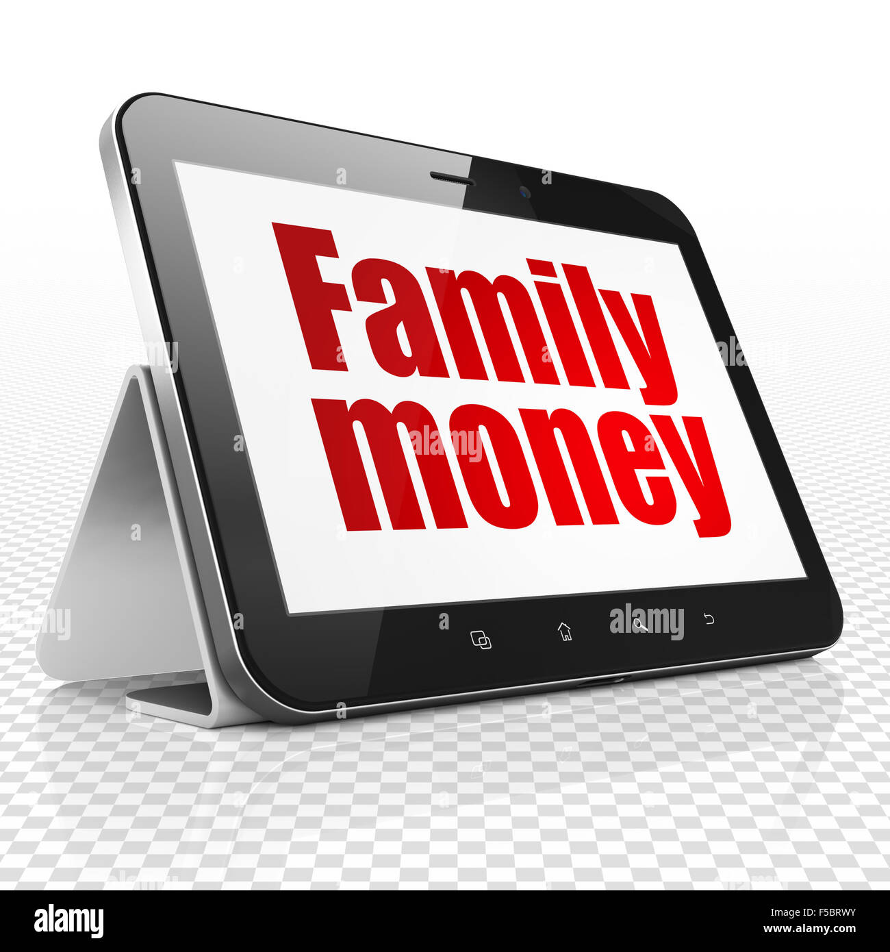Money concept: Tablet Computer with Family Money on display Stock Photo ...