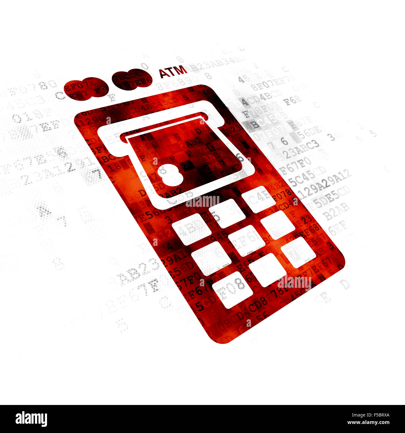 Money concept: ATM Machine on Digital background Stock Photo - Alamy