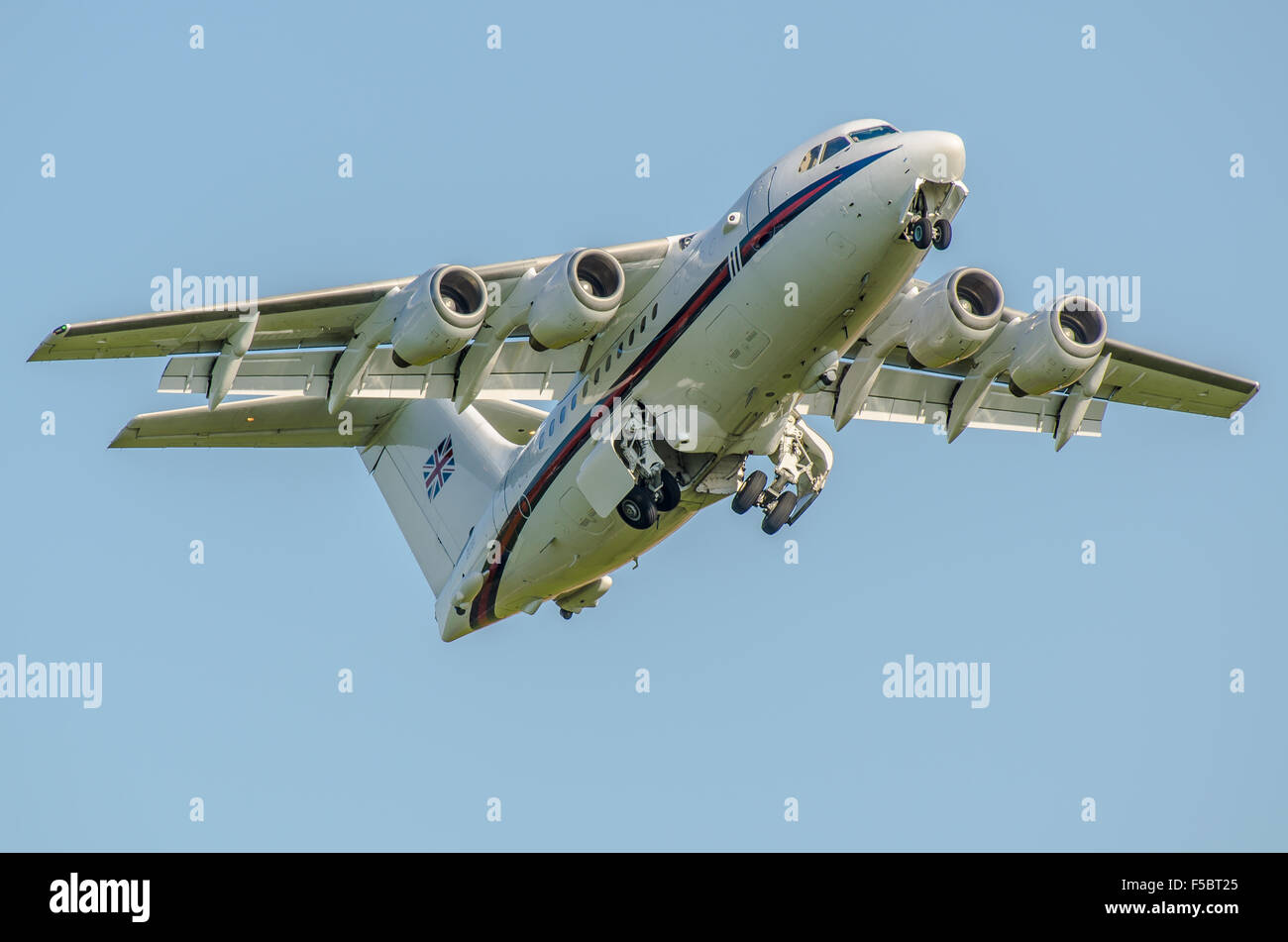 ZE700 is a BAe 146-100 operated by the RAF's No.32 (The Royal) Squadron from RAF Northolt ...