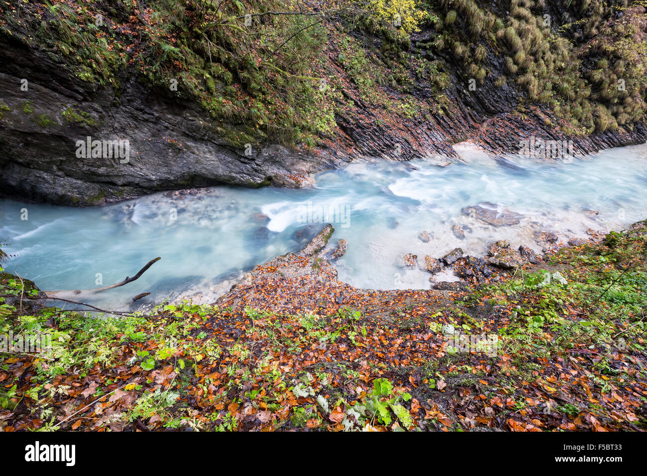 At Partnachklamm gorge, Garmisch-Partenkirchen, Germany, Europe, EU ...