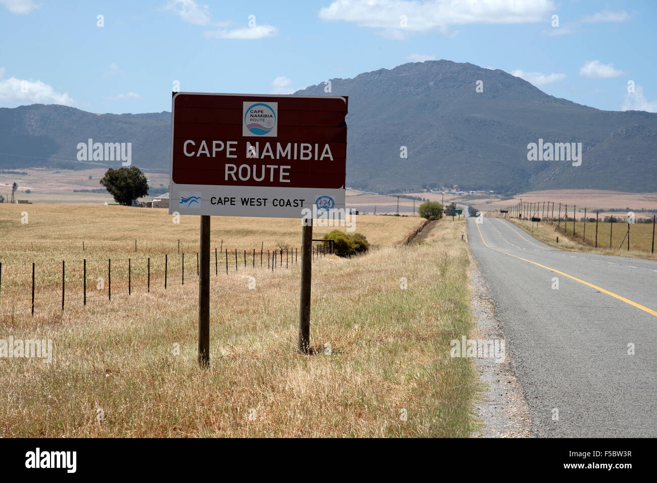 The Cape Namibian Highway passing through the Swartland region South ...