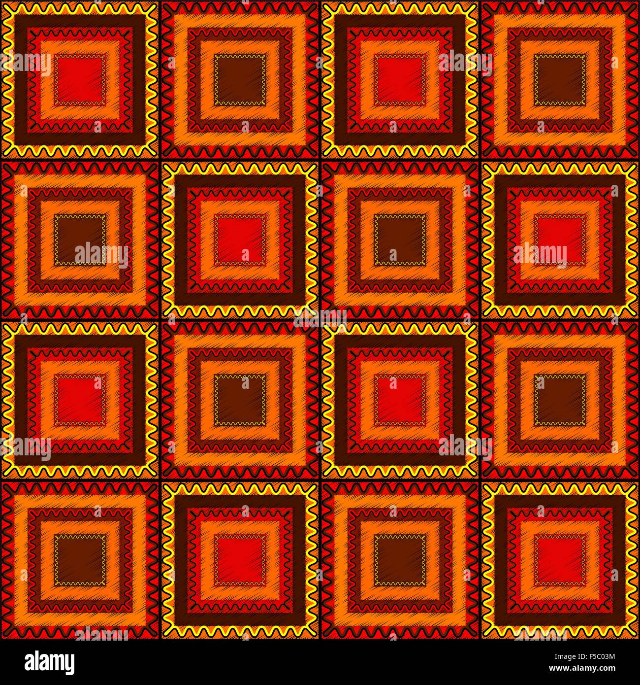 Seamless ethnic pattern consisting of color squares.Vector Stock Vector ...