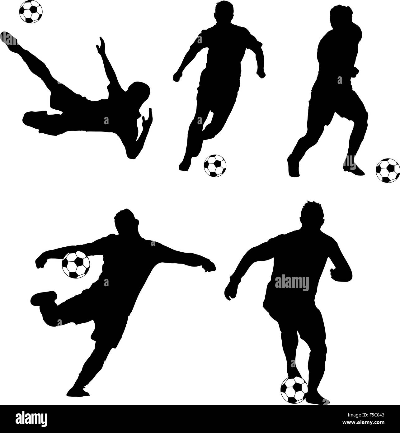 Soccer silhouette vector vectors hi-res stock photography and images ...