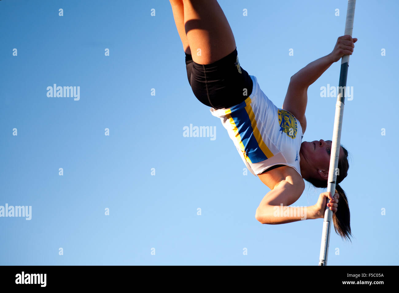 woman pole vault competitor at the Victoria Inernational Track Classic ...