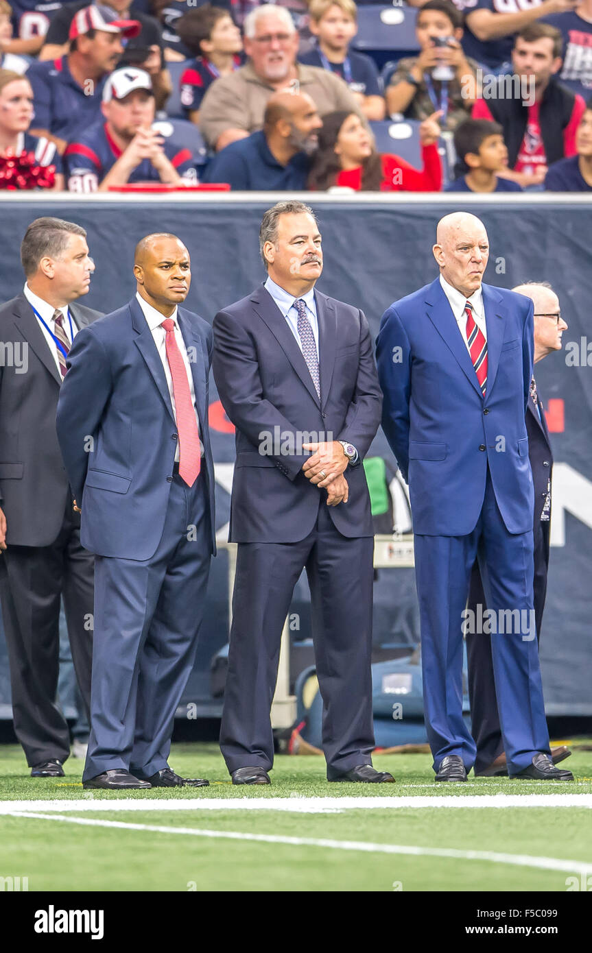 Houston, TX, USA. 1st Nov, 2015. Houston Texan management (l-r front ...
