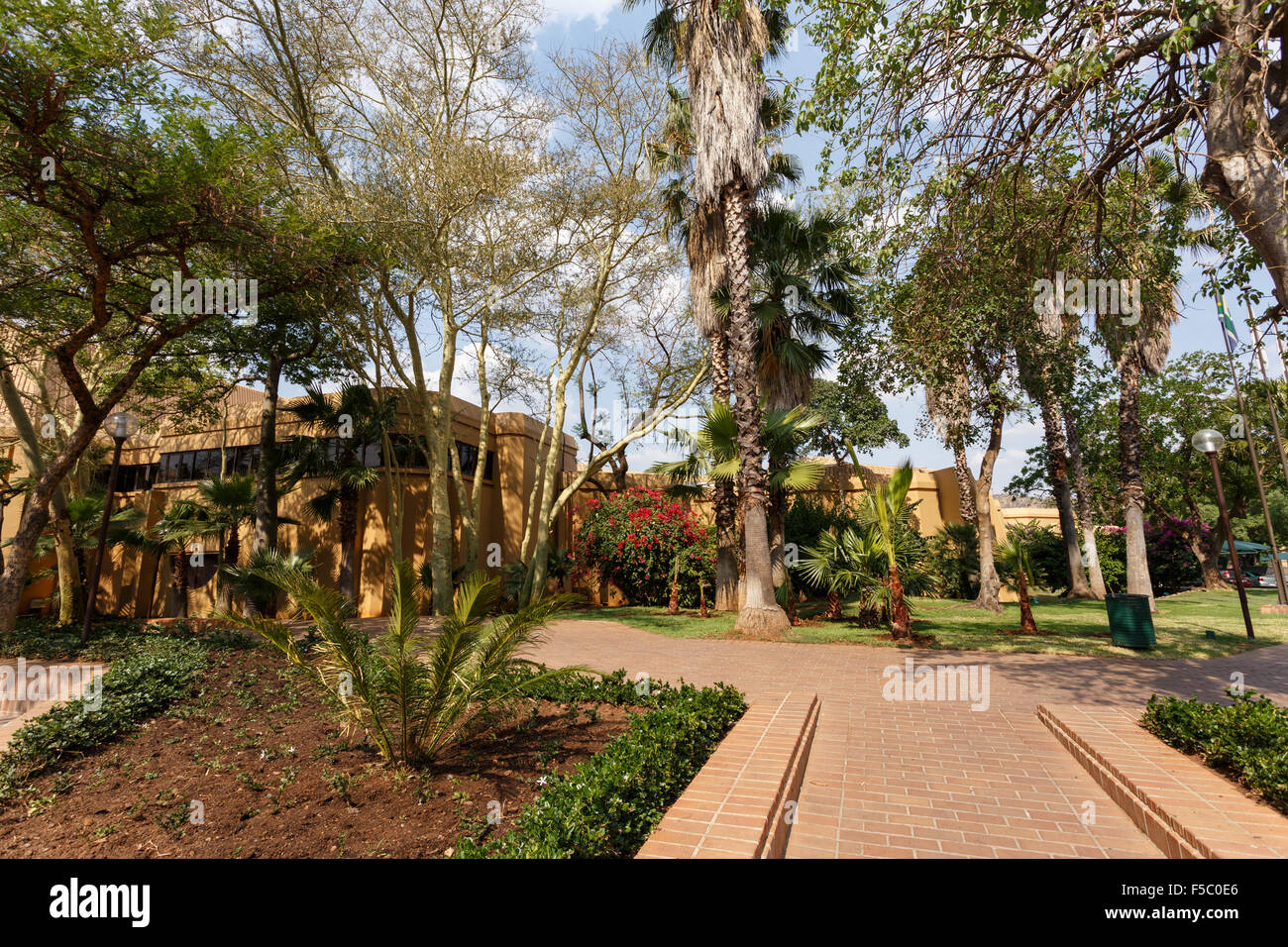 Footpath in luxury resort, one of tourist atraction in Sun City, South ...