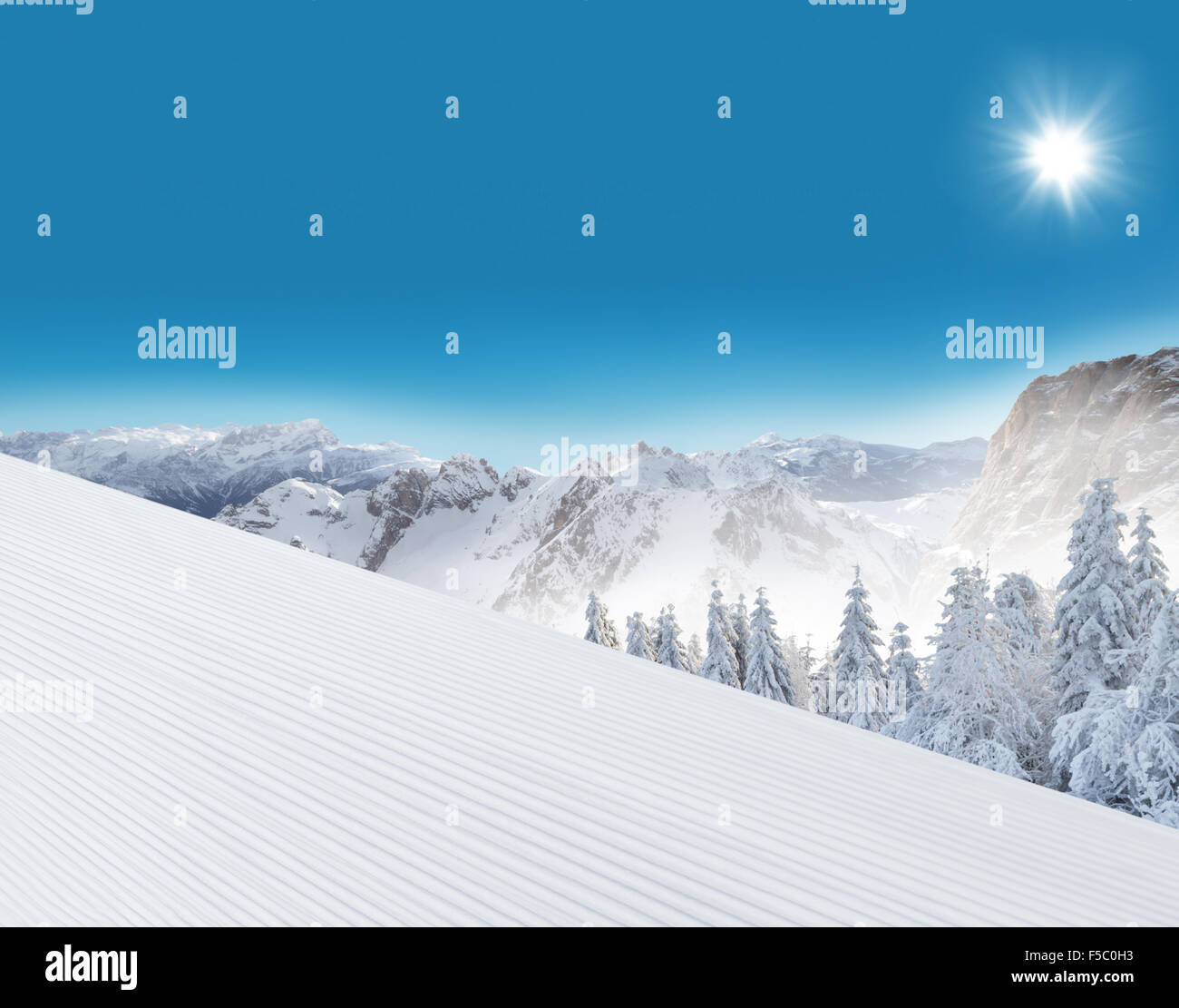 Winter snowy landscape Stock Photo - Alamy