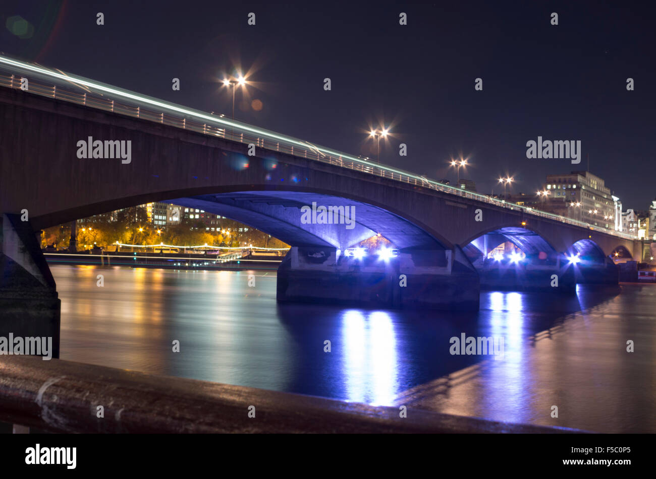 Waterloo bridge lights hi-res stock photography and images - Alamy