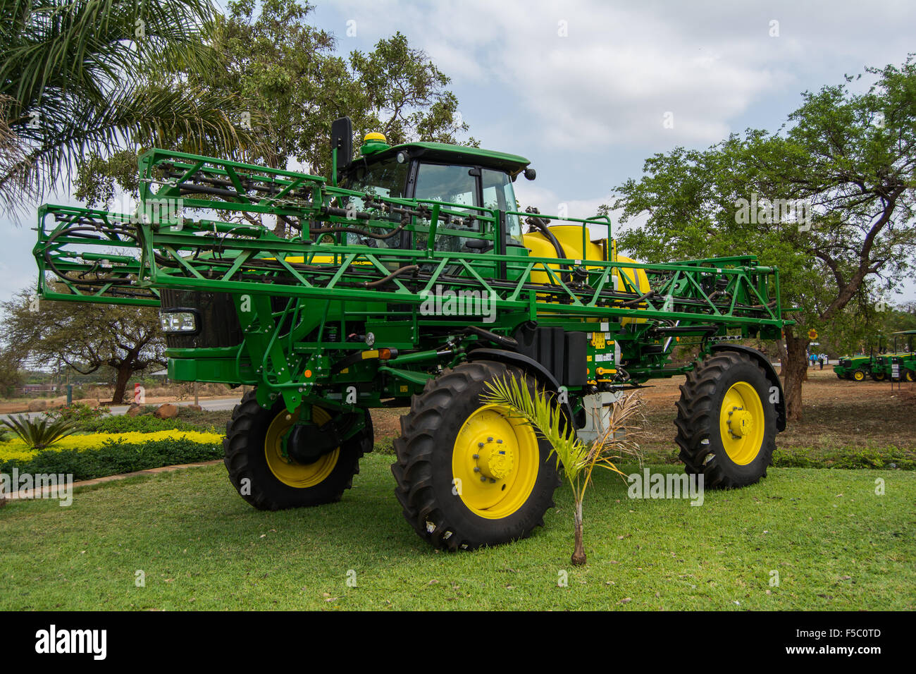 Brand new maize crop sprayer on display Stock Photo - Alamy
