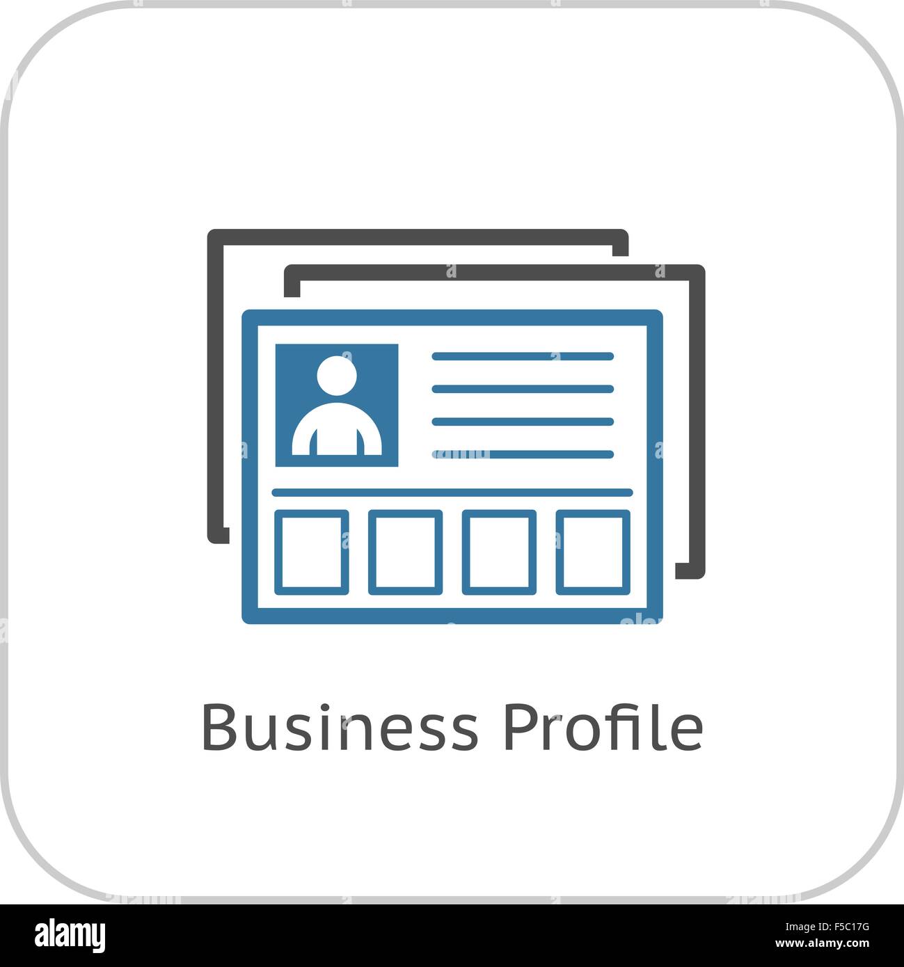 Business Profile Icon. Flat Design Stock Vector Image & Art - Alamy