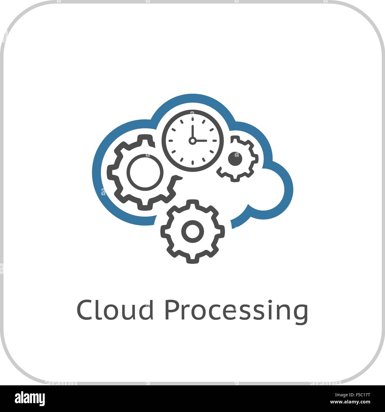 Cloud Processing Icon. Flat Design Stock Vector Image & Art - Alamy
