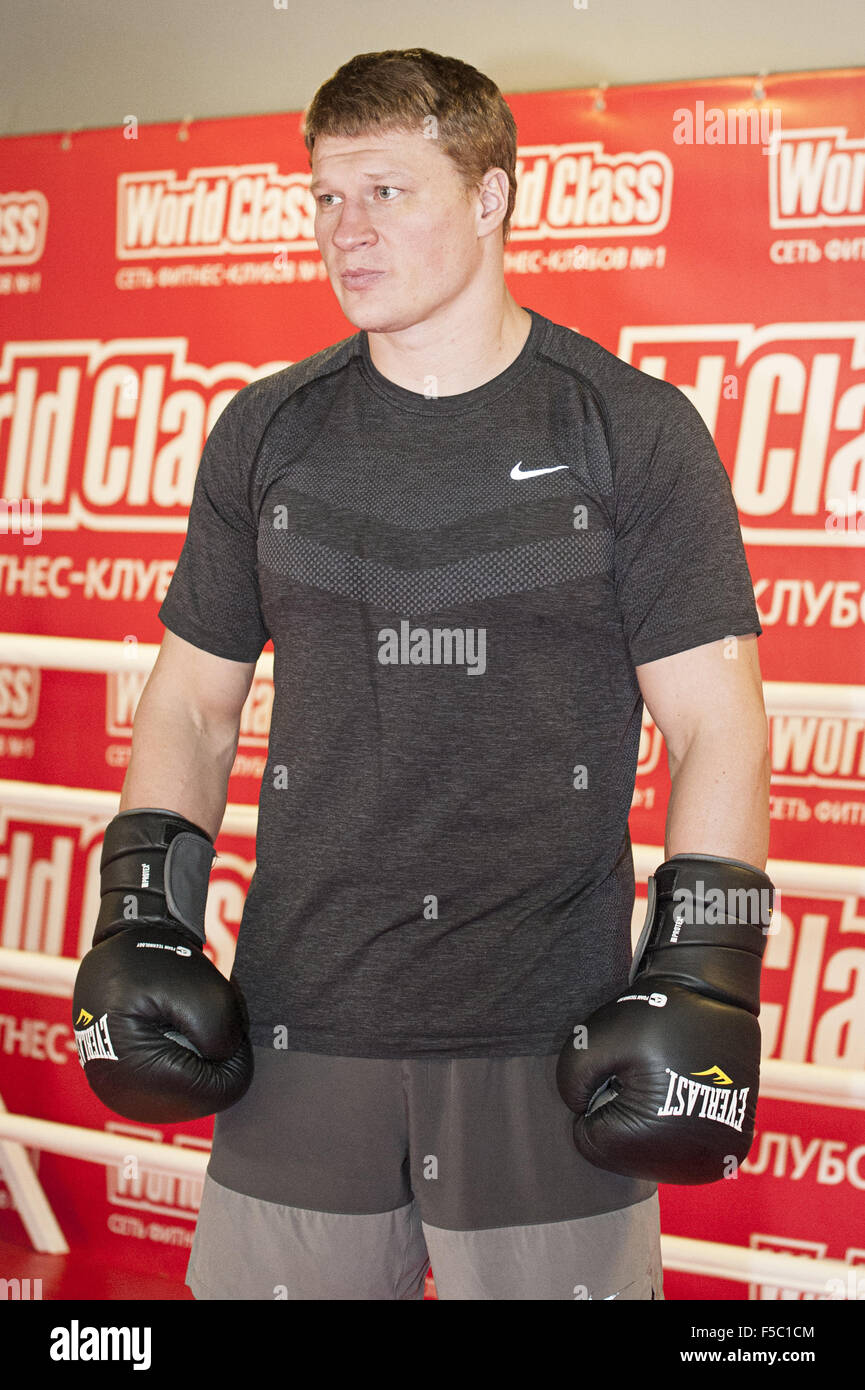 Moscow, Russia. 1st Nov, 2015. Boxer Alexander Povetkin is seen during ...