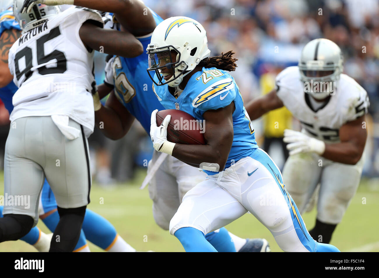 October 25, 2015 San Diego Chargers running back Melvin Gordon #28 ...