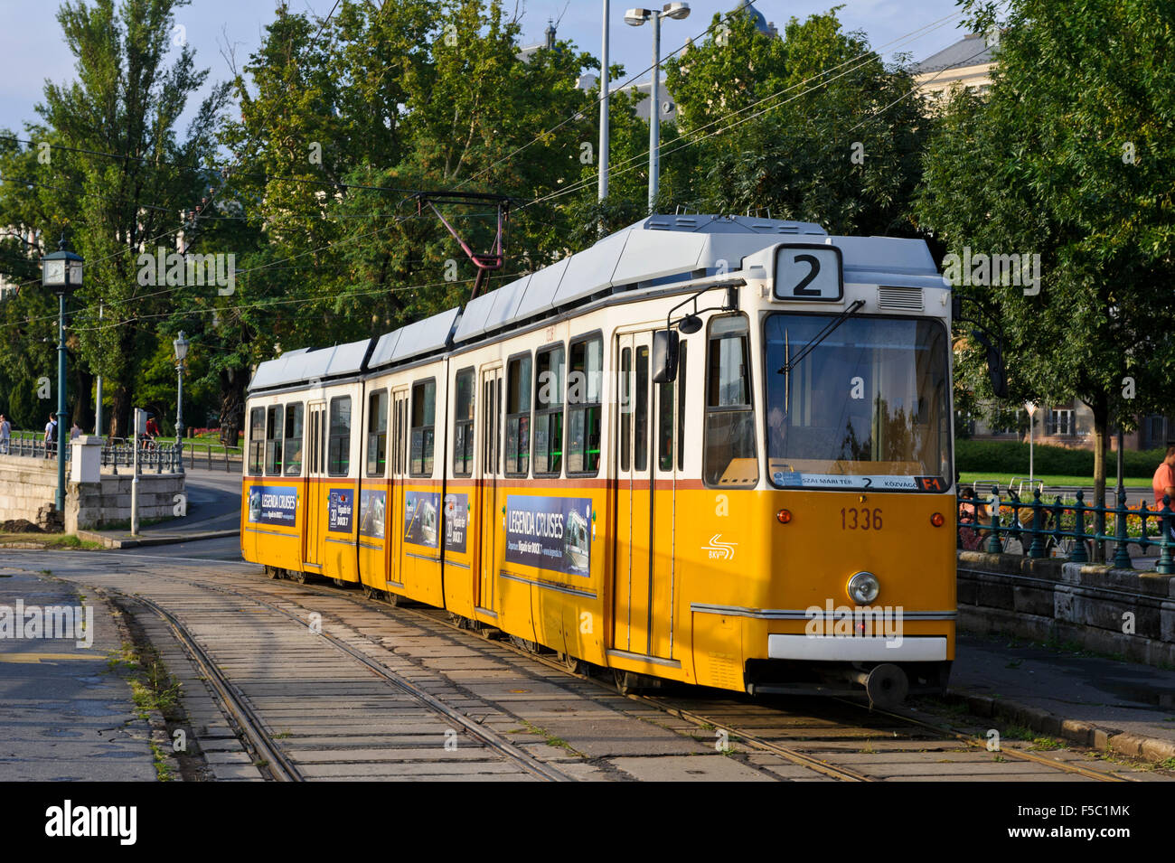 An electric tram in Budapest, Hungary Stock Photo - Alamy