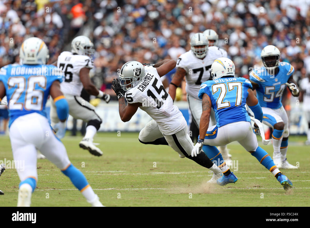 October 25, 2015 Oakland Raiders wide receiver Michael Crabtree #15 ...