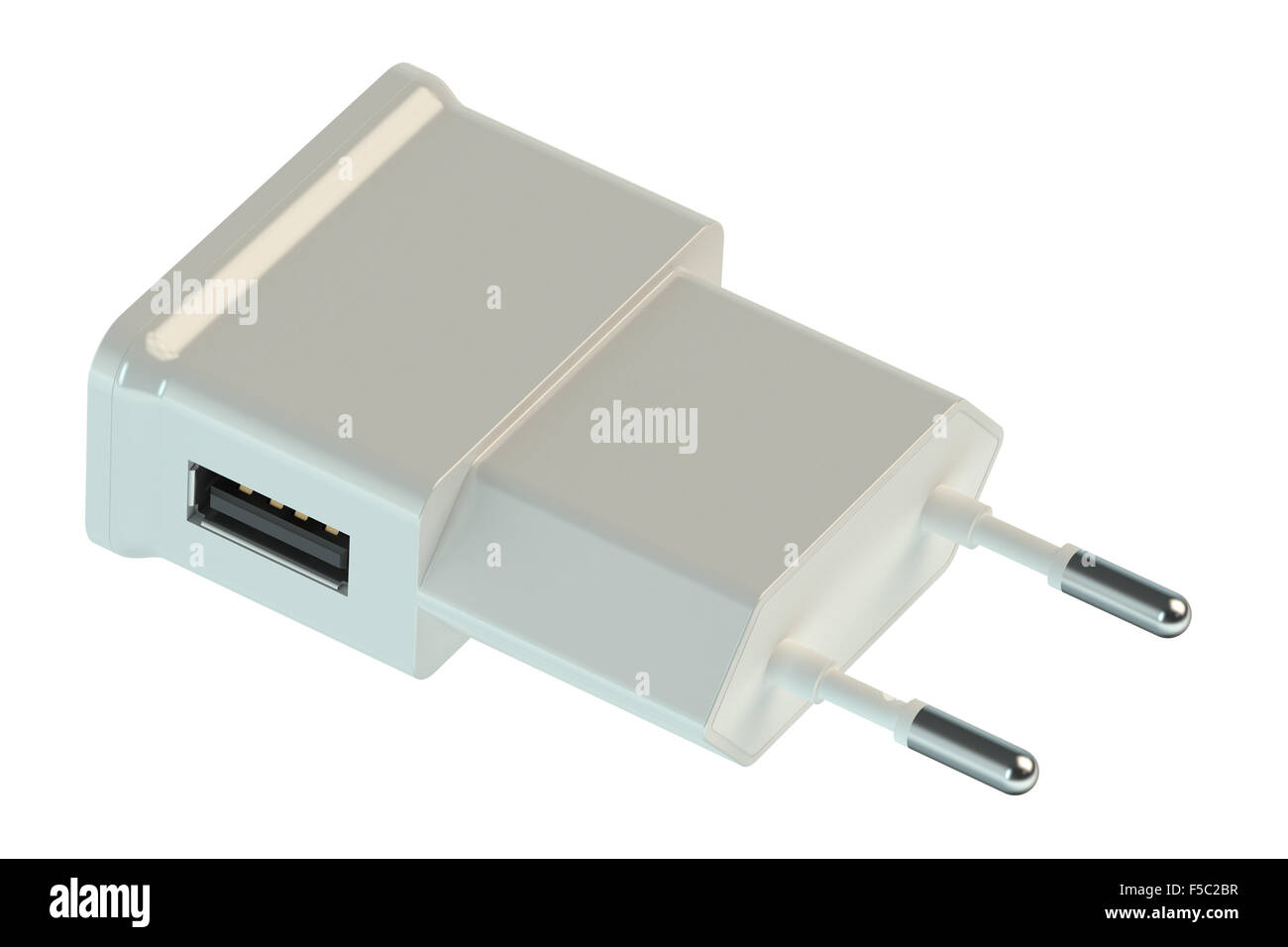 Phone charger isolated on white background Stock Photo - Alamy