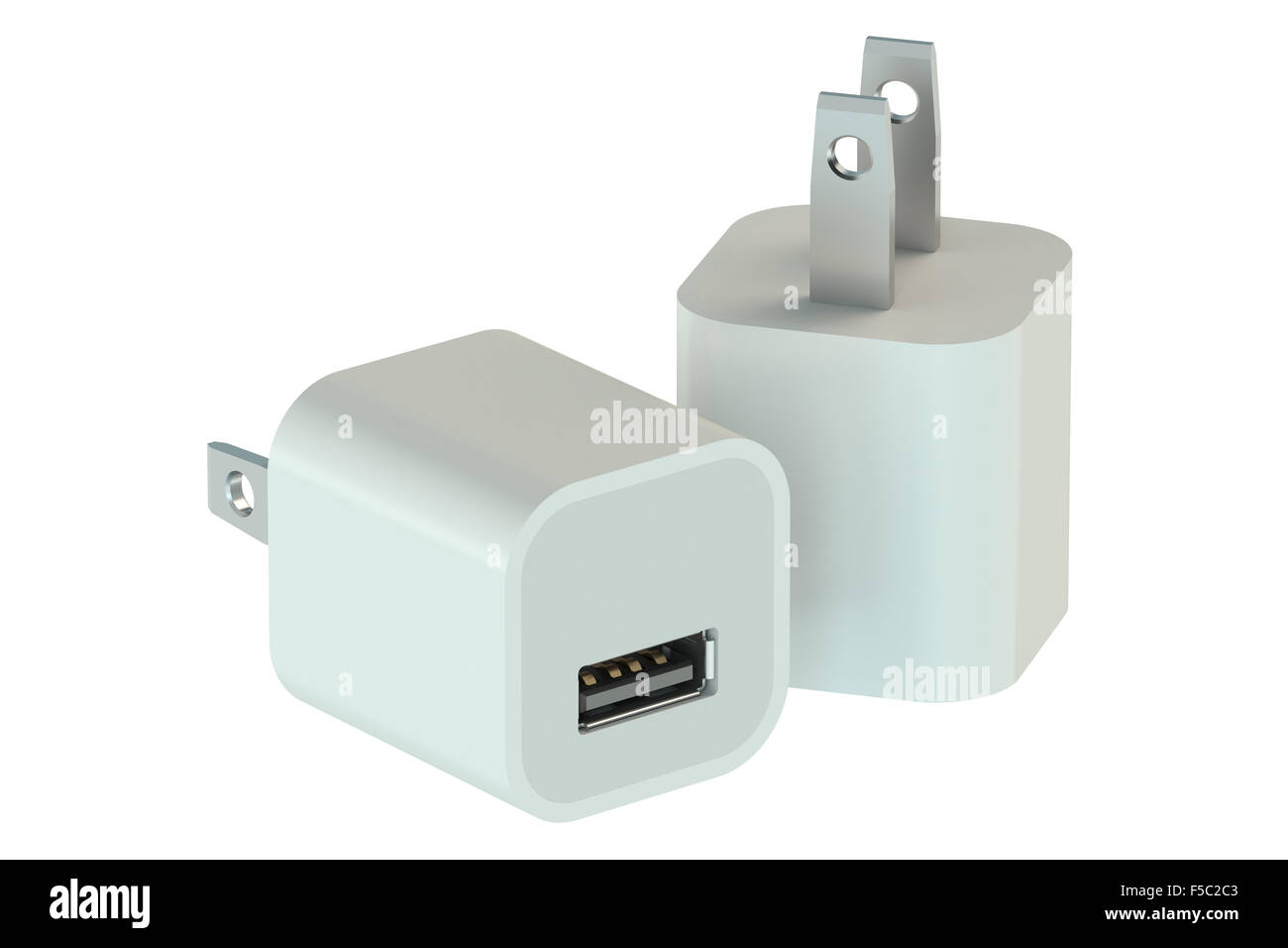 Charger usb isolated on white background Stock Photo - Alamy